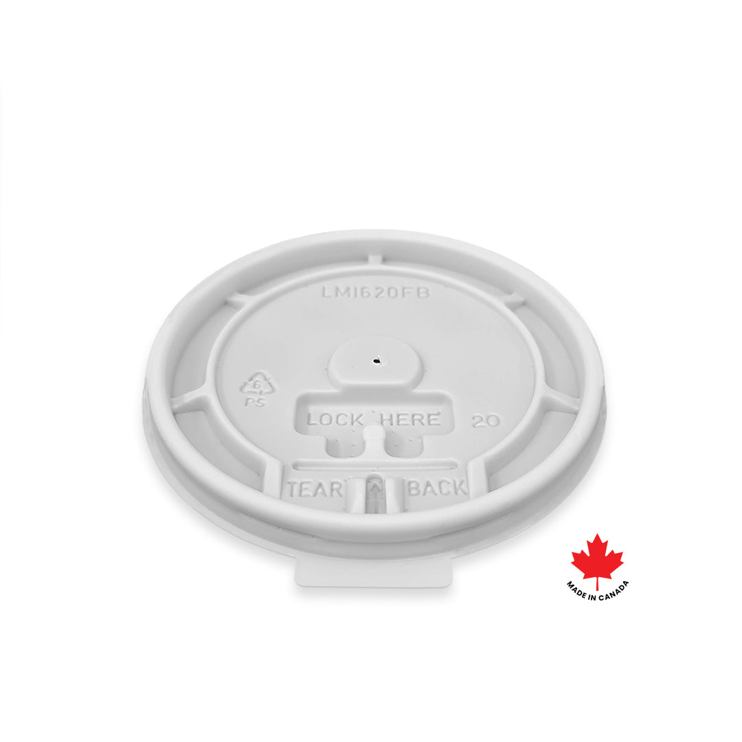 Lock Back Lid For 10/12/16/20 oz. Recyclable And Compostable Paper Cups ...